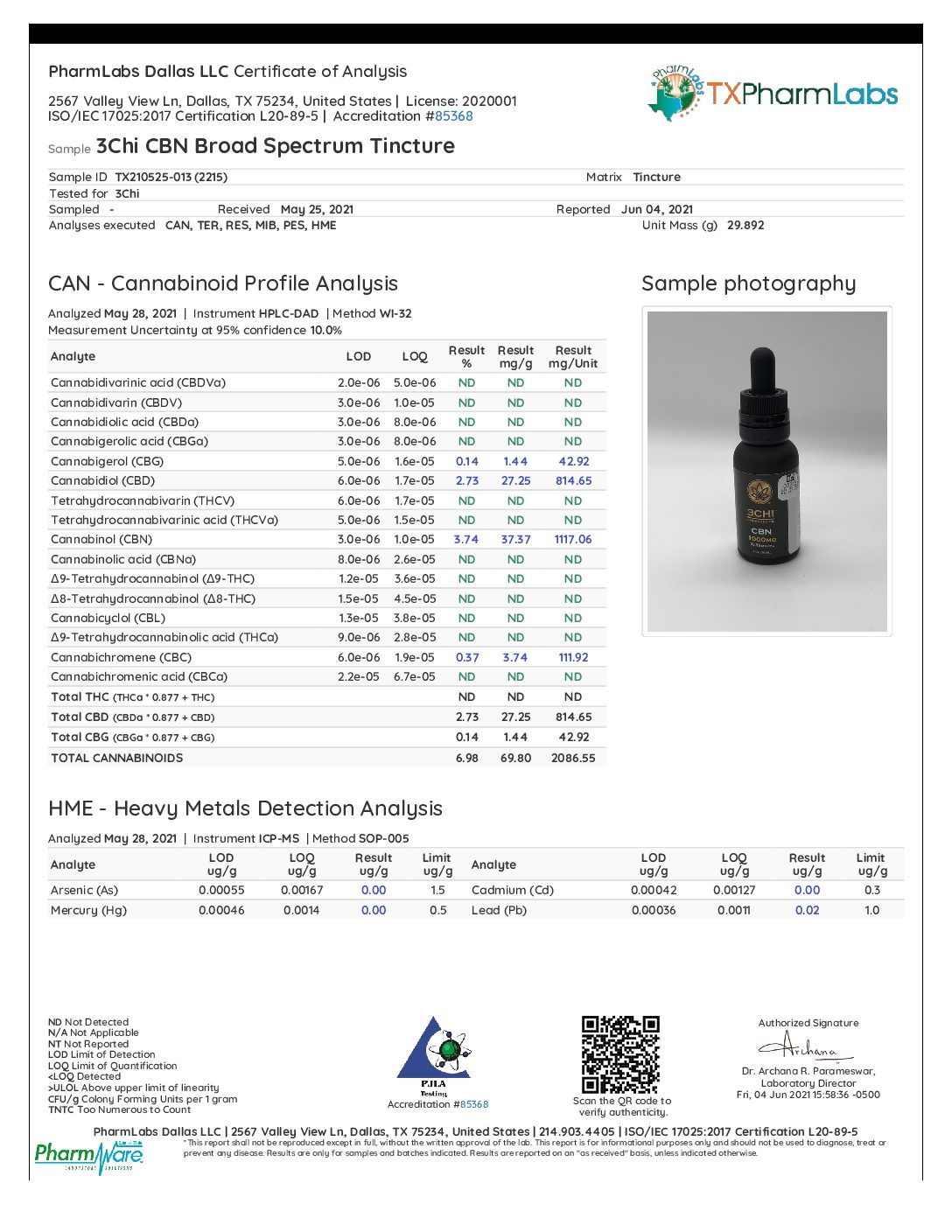 CBN Oil Broad-Spectrum | 3Chi Cannabinol from Hemp