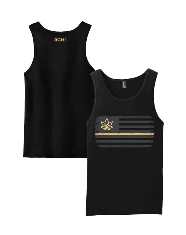 Men's Distressed American Flag Tank Top | 3Chi