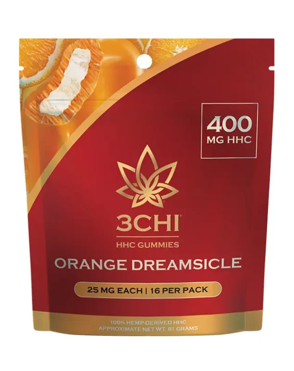 HHC Gummies | 25mg Orange Dreamsicle HHC Edible | 3Chi