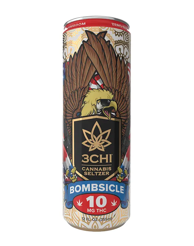 Delta 9 THC Seltzers - Bombsicle - Sugar Free - 10mg - 3CHI